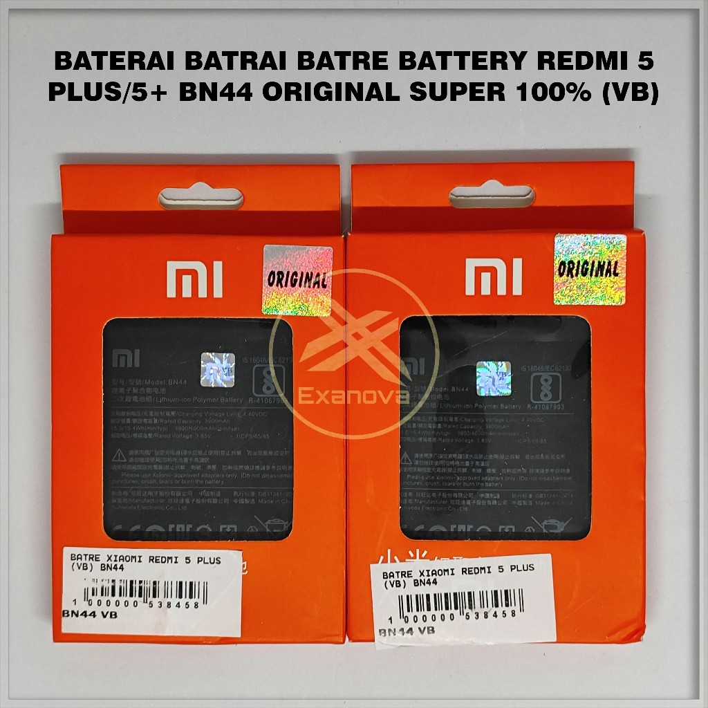Jual BATERAI BATRAI BATRE BATTERY REDMI 5 PLUS / 5+ BN44 ORIGINAL SUPER ...