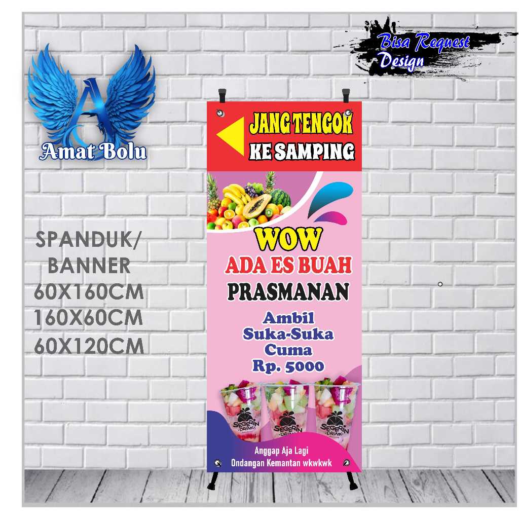Jual BANNER SPANDUK ES BUAH PARASMANAN BARBAR JANGAN TENGOK KE SAMPING ...