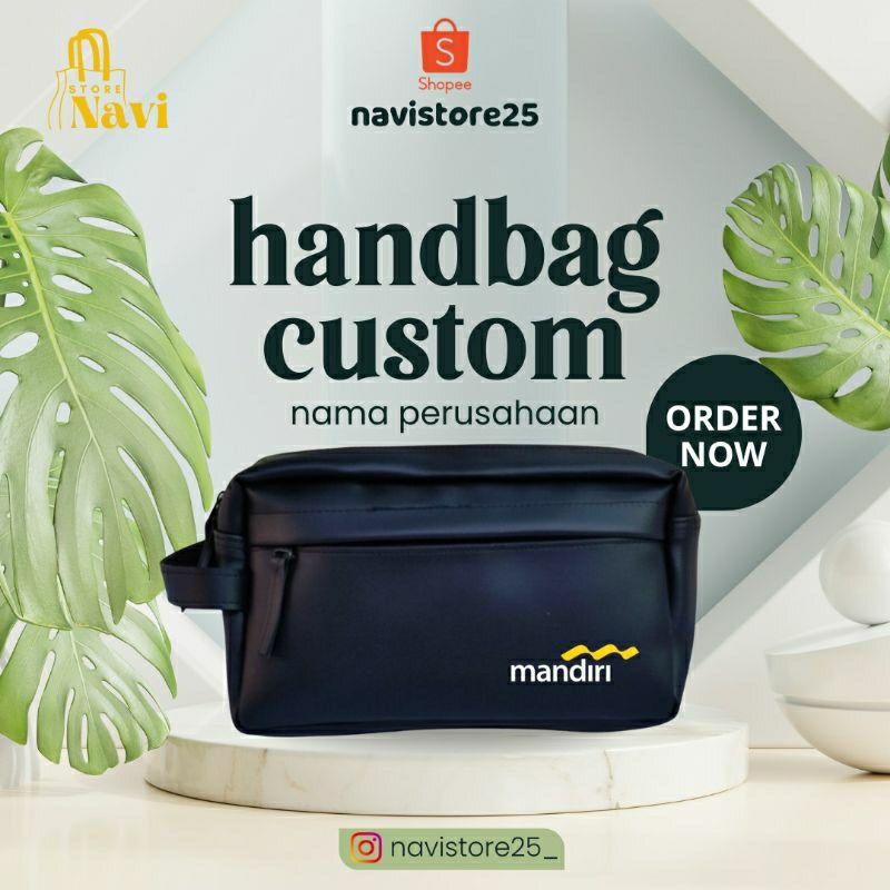 Jual Handbag Tas Tangan Custom Logo Bank Mandiri / Logo Livin Mandiri ...