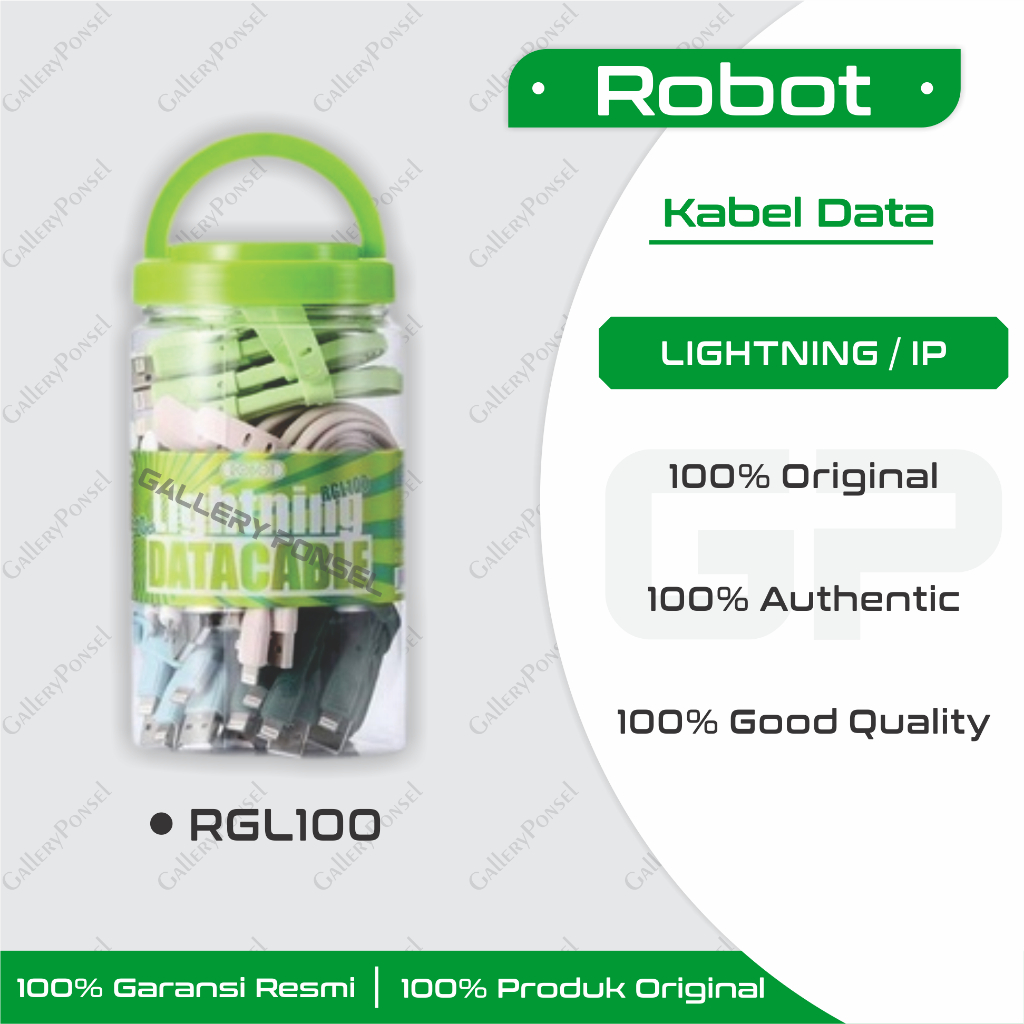 Jual ROBOT Kabel Data Lightning / IP - RGL100 (1TOPLES) | Shopee Indonesia