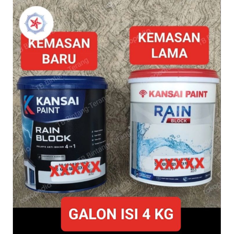 Jual Rain Block Galon 4 Kg Cat Pelapis Anti Bocor Waterproof Kansai ...