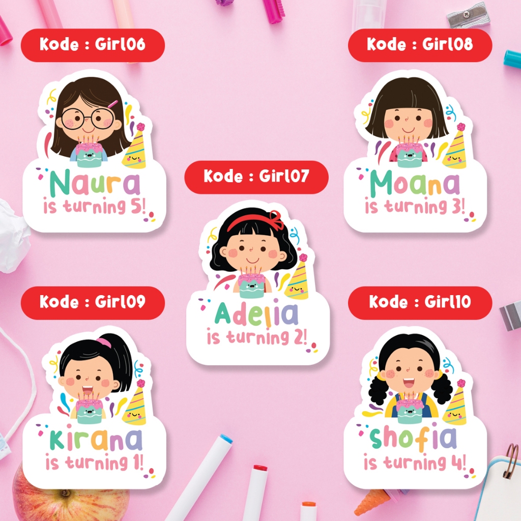 Jual Sticker Ulang Tahun Anak Sticker Bento Birthday Sticker Anak ...