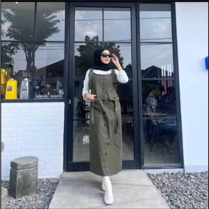 Jual Overall gamis cantik - Overall jumpsuit cargo - Baju kodok remaja ...