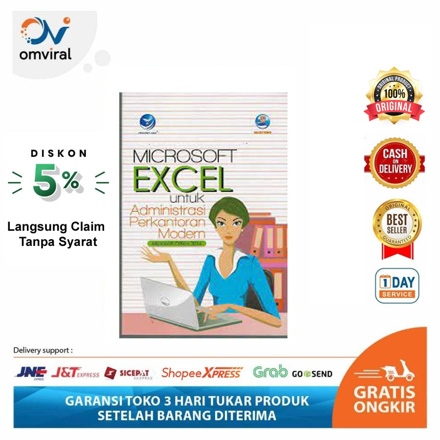 Jual Buku Microsoft Excel untuk administrasi perkantoran modern madcoms Penerbit Andi PUblisher ...