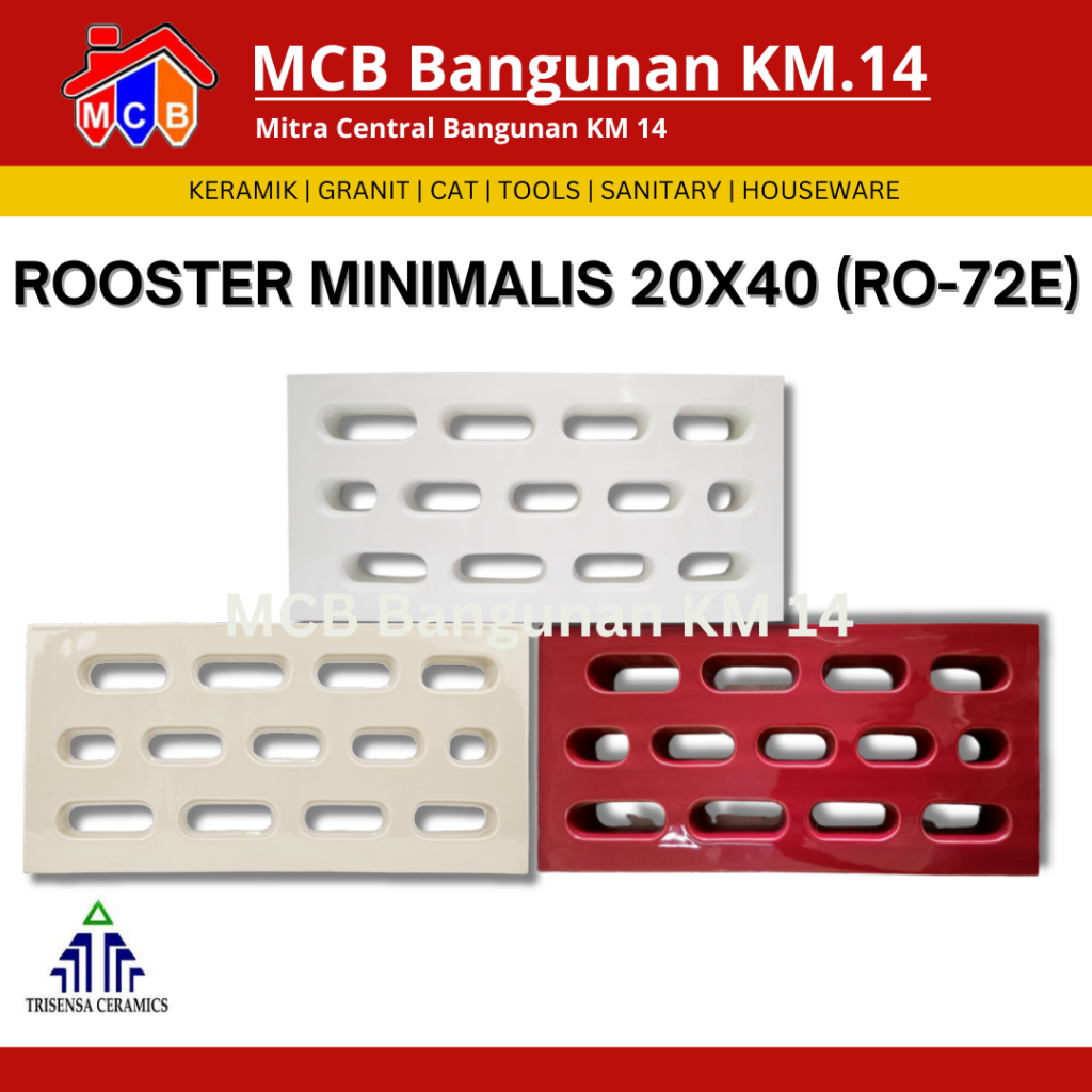 Jual Roster Keramik Trisensa 20X40 Keramik RO 72E/ Lubang angin dinding ...