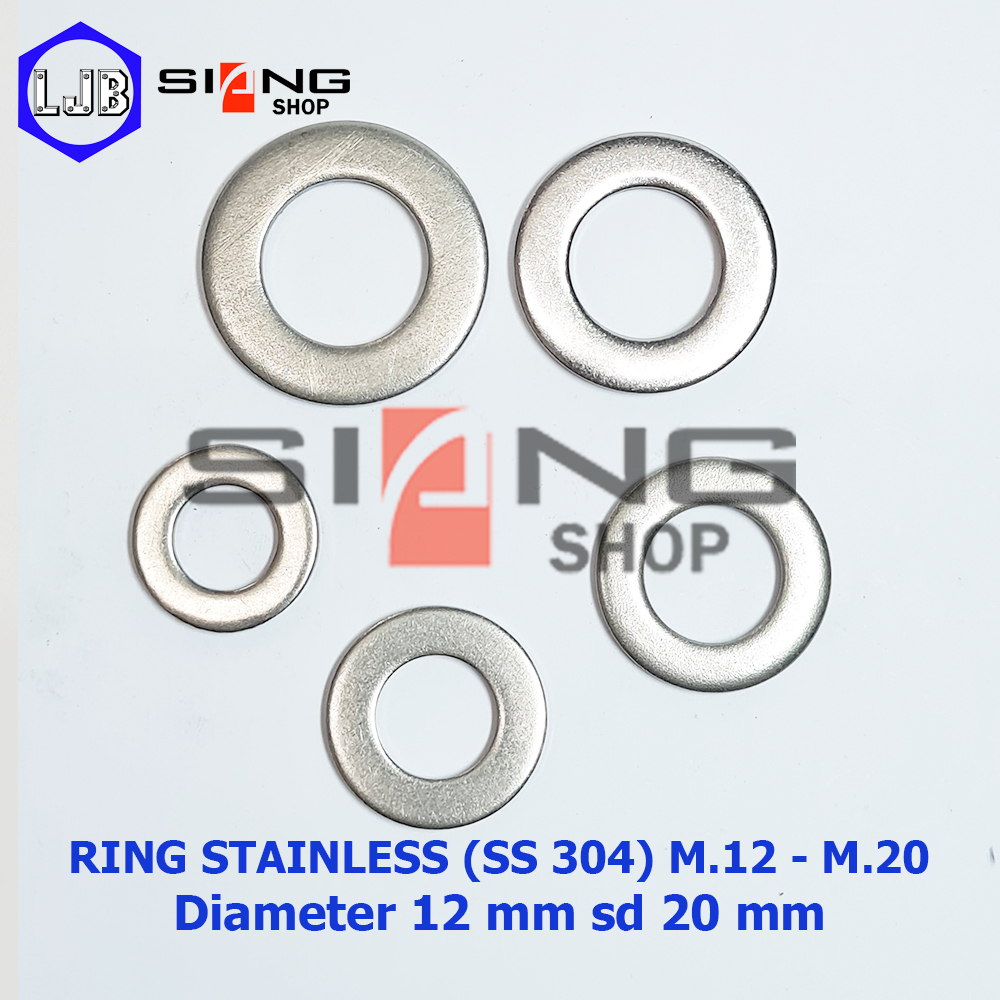 Jual Ring Plat Stainless 304 M12 sd M24 THE A2-70 | Shopee Indonesia