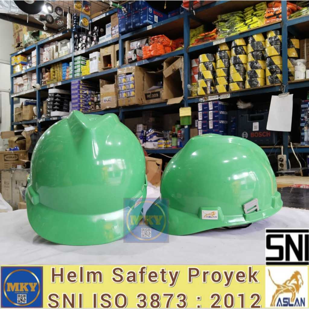 Jual HELM PROYEK / HELM SAFETY / HELM SAFETY ASLAN - HIJAU | Shopee ...
