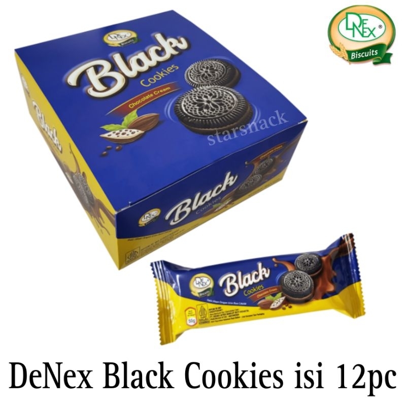 Jual Denex Black cookies isi 12pc | Shopee Indonesia