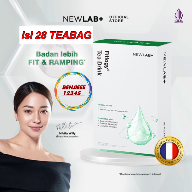 Jual Newlab teh tea 28 Teabag detox Newlab+ New lab minuman slimfazz ...