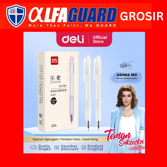 Jual Deli Gel Pen / Pulpen Gel 0.35 mm Nyaman Digenggam A122 | Shopee Indonesia