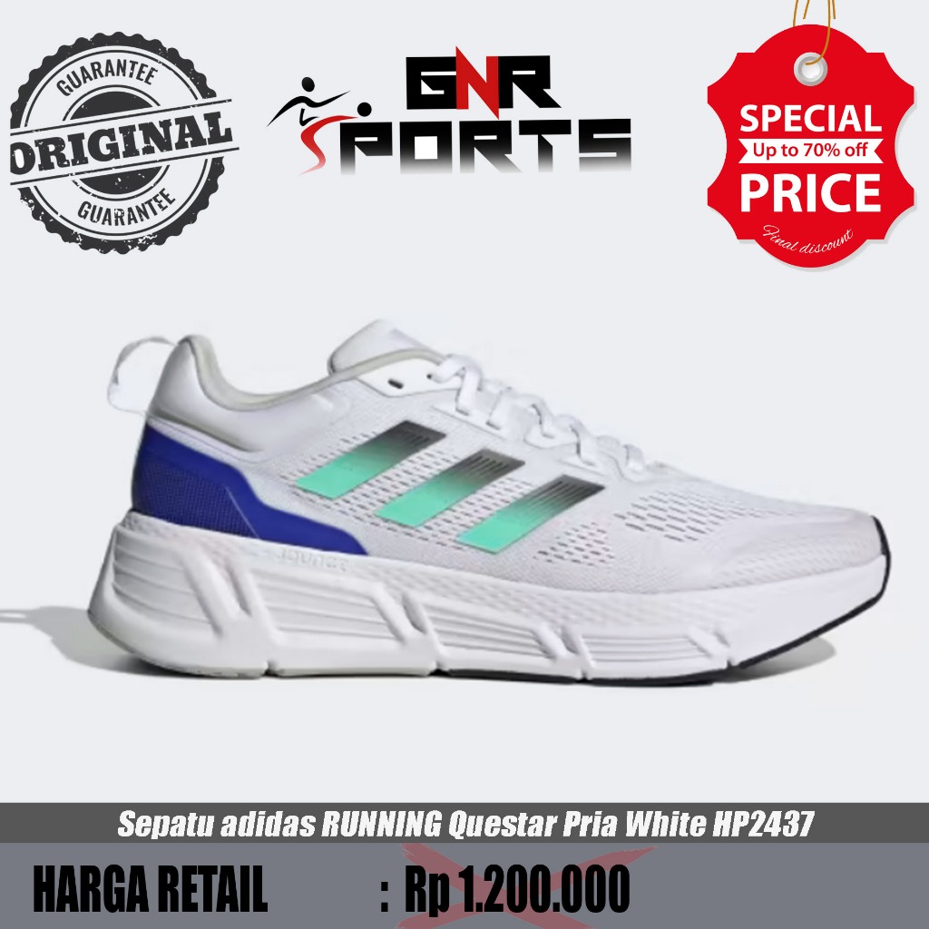 Jual Sepatu adidas RUNNING Questar Pria White HP2437 Original 100% ...