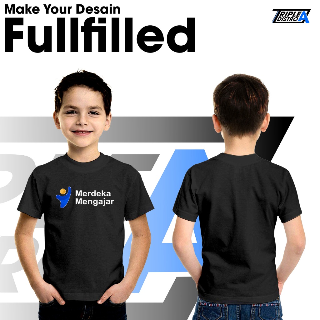 Jual Kaos Anak Logo Merdeka Mengajar Simple by Triple A Distro | Shopee ...