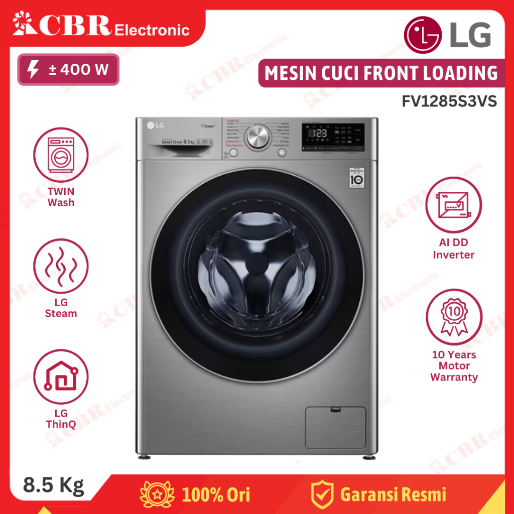 Jual Mesin Cuci LG Front Loading 8.5 Kg FV1285S3VS | Shopee Indonesia