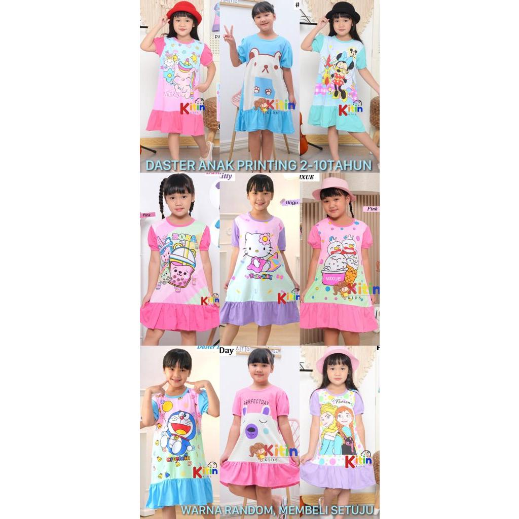 Jual HP - Daster Dress Terusan Tunik Anak Katun Sablon Printing Frozen ...
