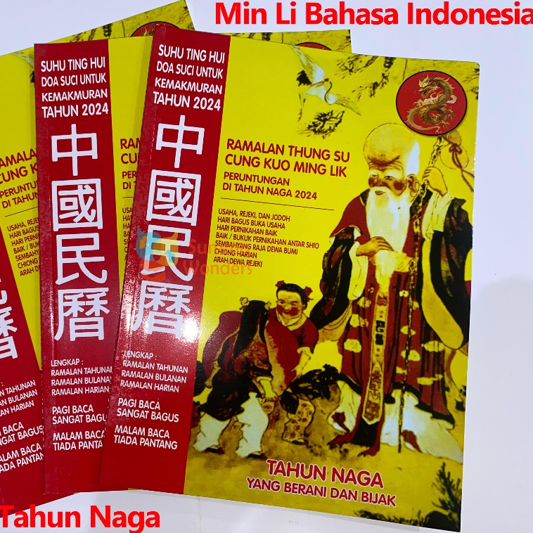 Jual Minglik Tahun 2024 Bahasa Indonesia / Buku Ramalan China Shio Naga ...