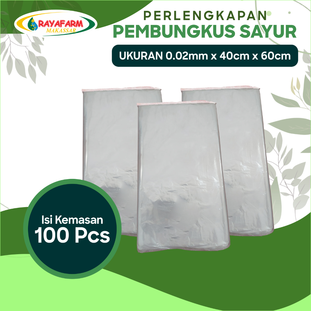 Jual Plastik Pembungkus Sayur Ukuran 40x60 - 20 Micron isi +/- 100 ...