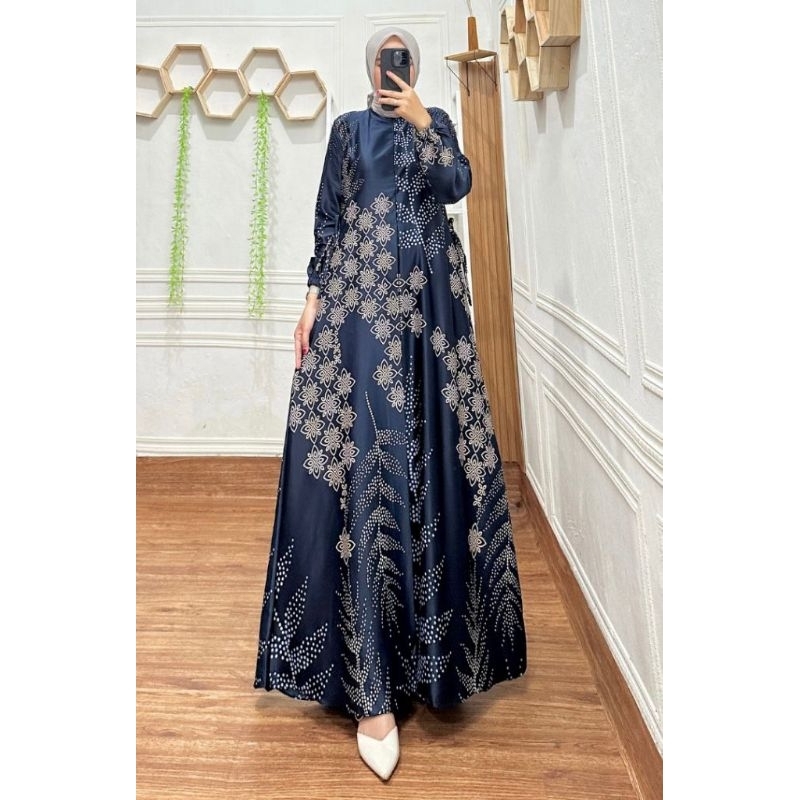 Jual Gamis Amora Dress / Gamis Silk Premium / Gamis Pesta / Gamis Jumbo ...