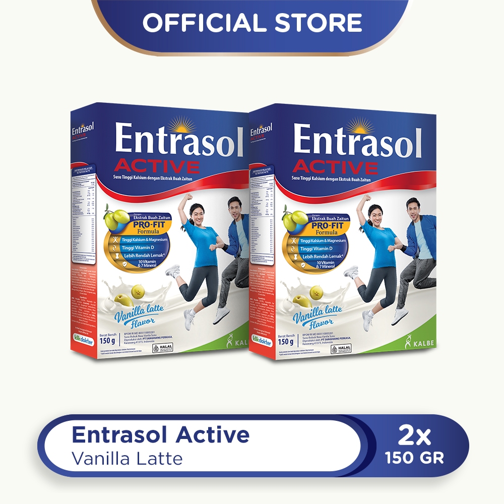 Jual Entrasol Twinpack Active Vanilla Latte 150g | Shopee Indonesia