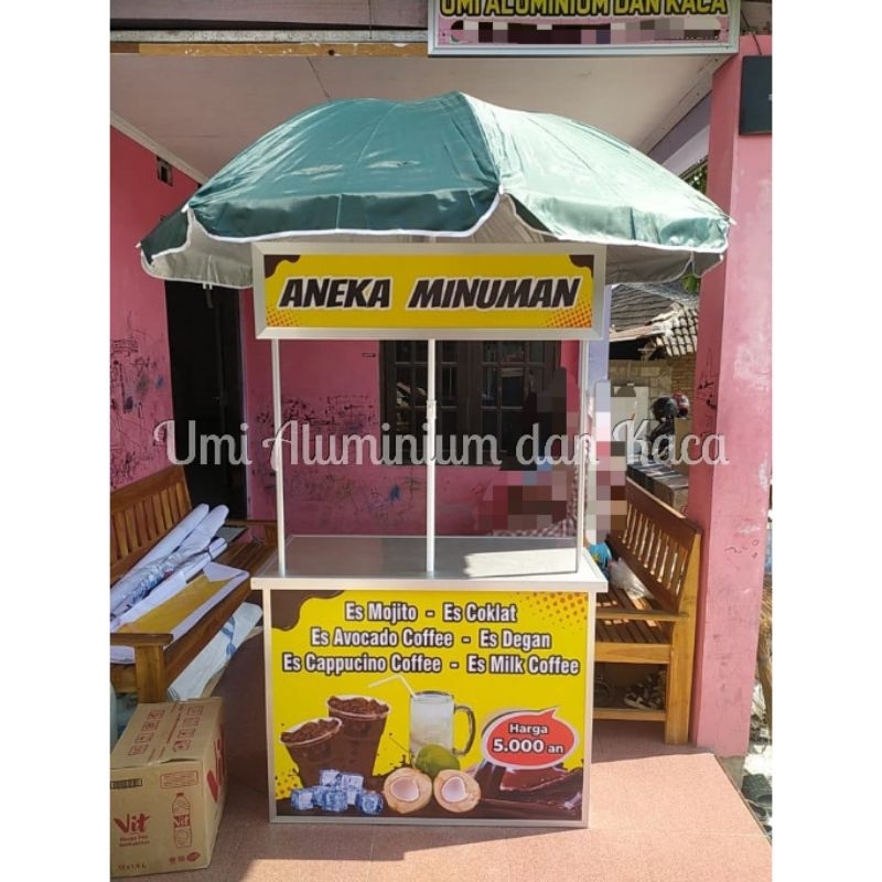 Jual Booth portable 1 meter + payung (bisa custom desain) | Shopee ...