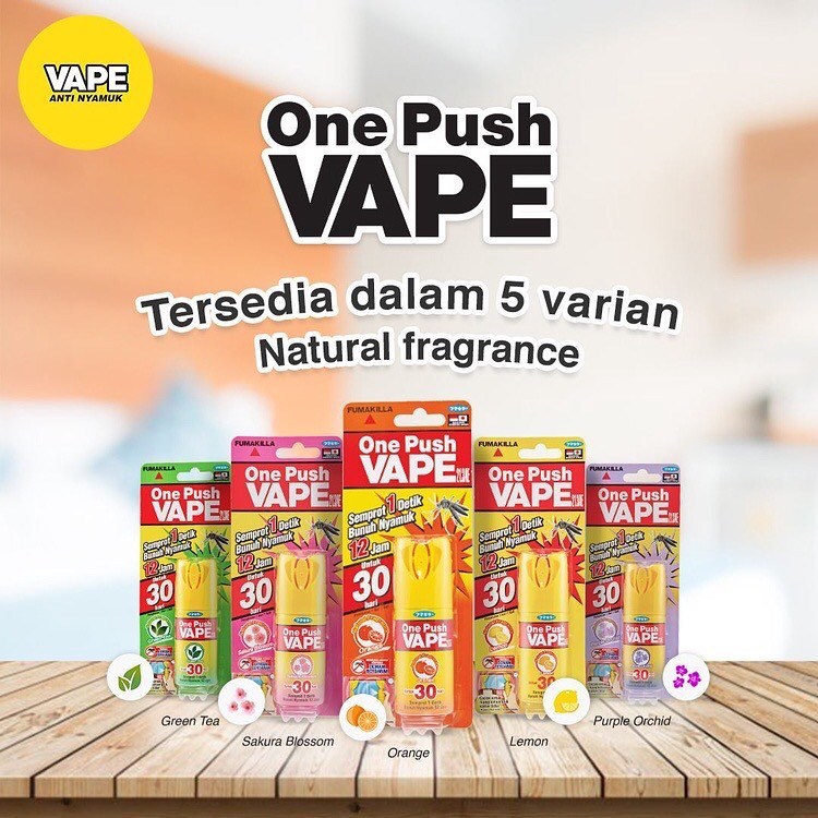 Jual One Push Vape 30 Hari Obat Nyamuk Spray 1X Semprot 10mL - Cairan ...