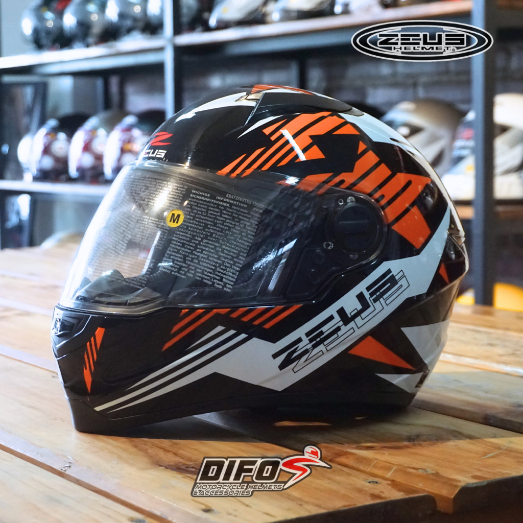Jual Helm Fullface Zeus ZS-811 Motif AL 28 With Dark Visor | Shopee Indonesia