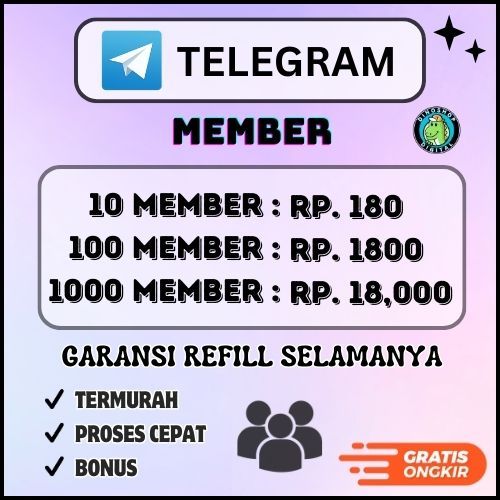 Jual TERMURAH!!! Tambah Member Group/Channel Telegram | Anggota Channel ...