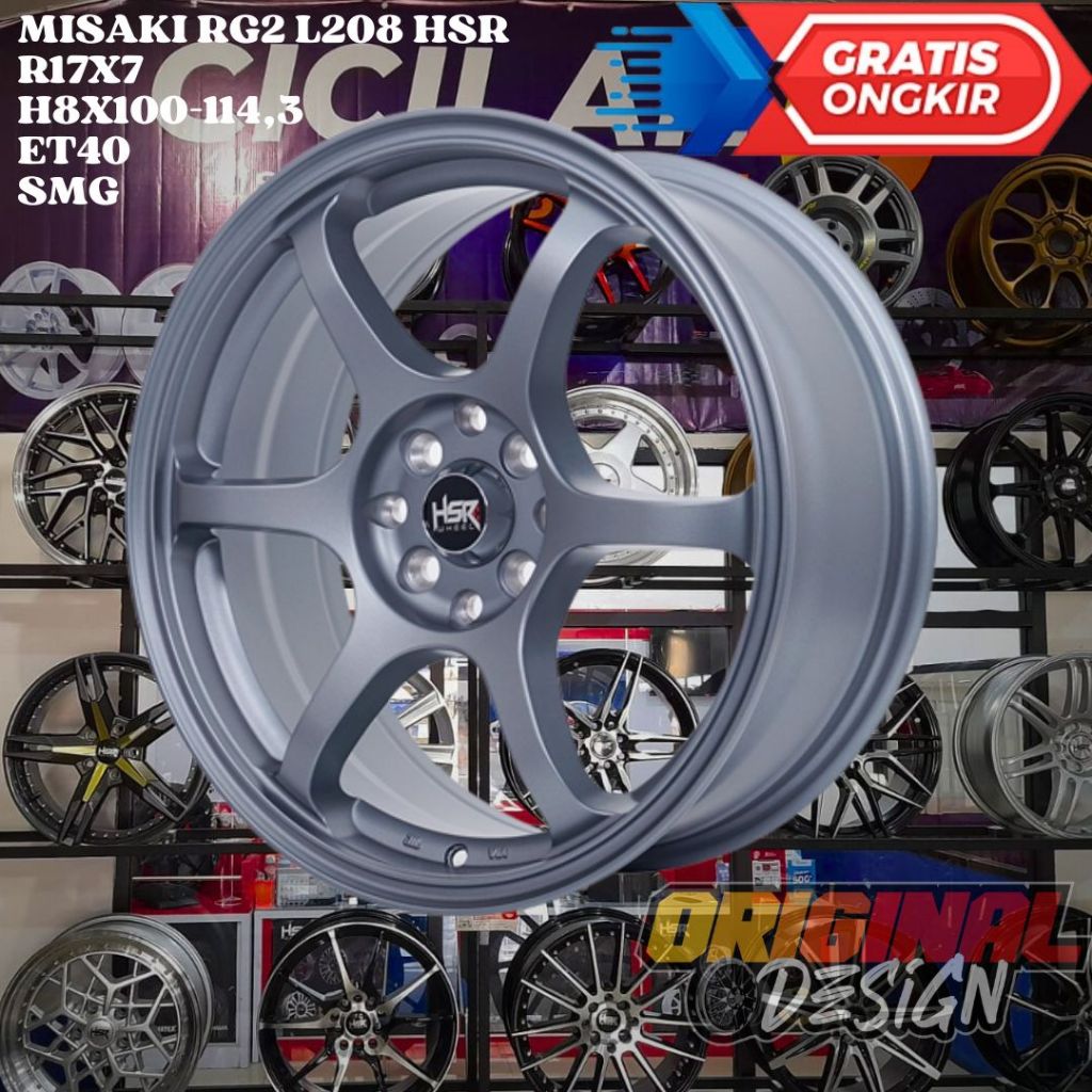 Jual Velg Mobil Ring 17 HSR MISAKI RG2 R17 Untuk Galant Raize Rocky Mobilio | Shopee Indonesia