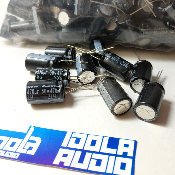 Jual RUBYCON Elco 470 uF / 50 Volt NON ROLL | Kapasitor Elko 470uF / 50V Rubycon asli | Shopee ...