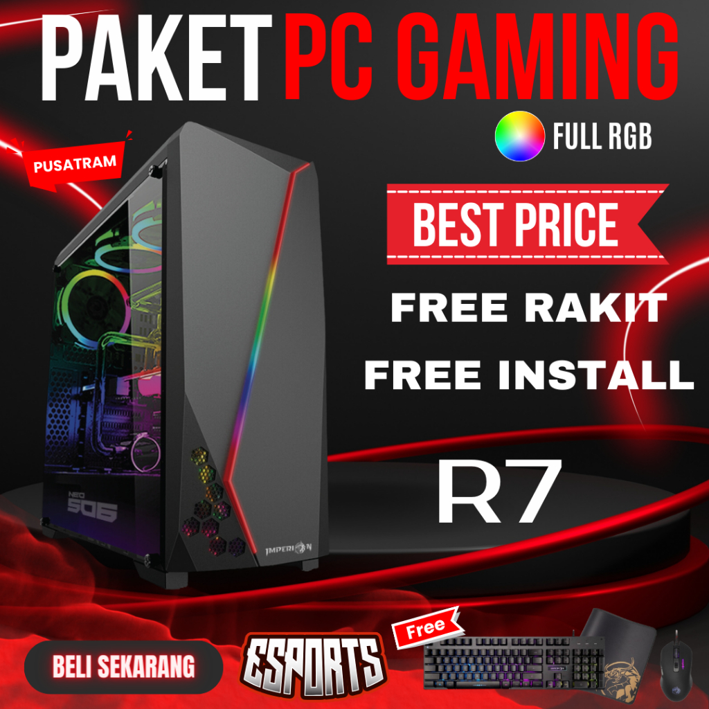 Jual PC Gaming R7 Intel i3-13400F B760 RTX 3060 M 12GB DDR4 16GB 256GB ...