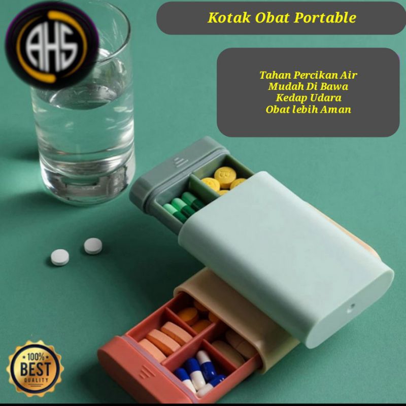 Jual Kotak Penyimpanan Obat Tempat Obat Wadah Obat Ada 6 Sekat Mudah Di ...