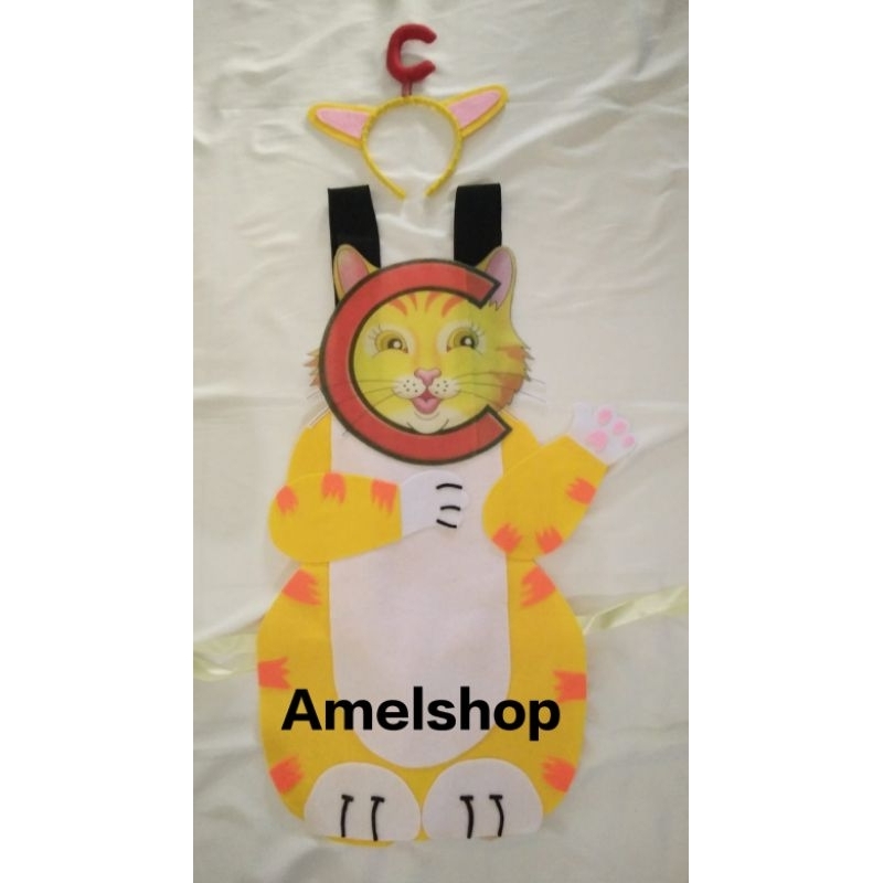 Jual PO kostum kucing/Baju karnaval anak TK-SD/Costum clever cat letter ...