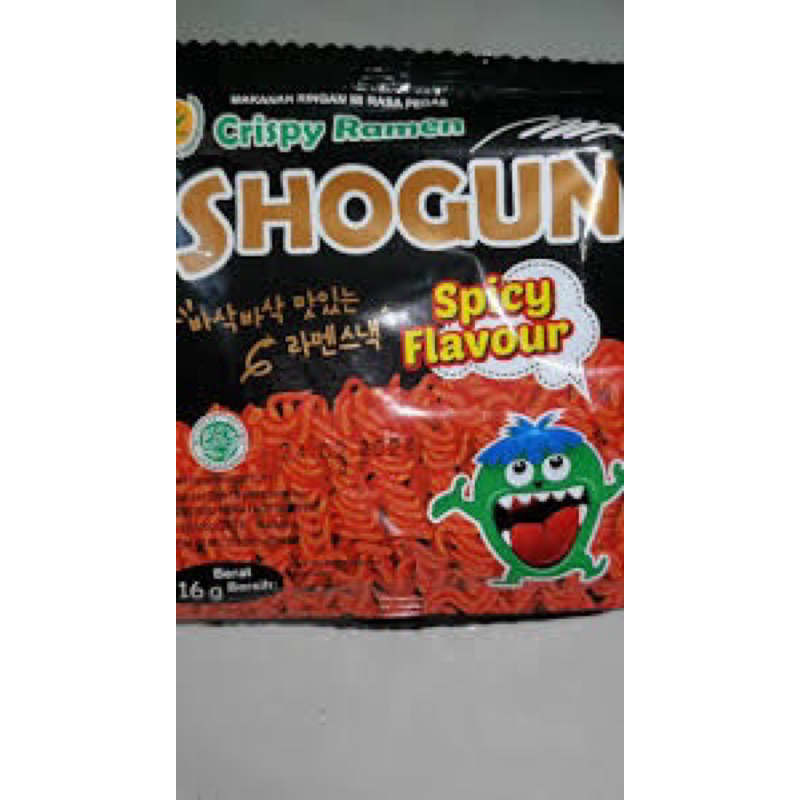 Jual MIE CRISPY RAMEN SHOGUN SPICY FLAVOUR MAKANAN RINGAN 16 gram ...