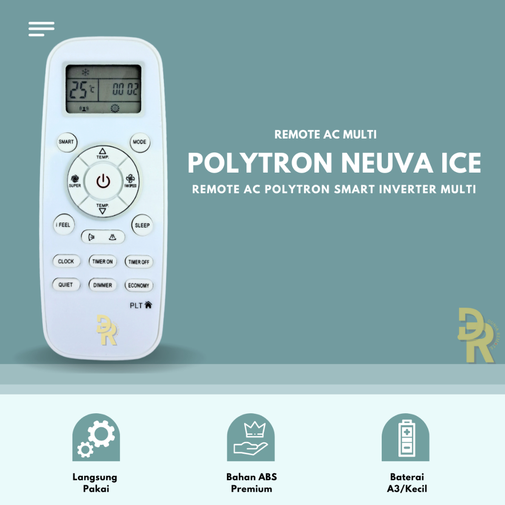 Jual Remot Remote Ac Polytron Smart Inverter Logi Cool Neuva Ice ...