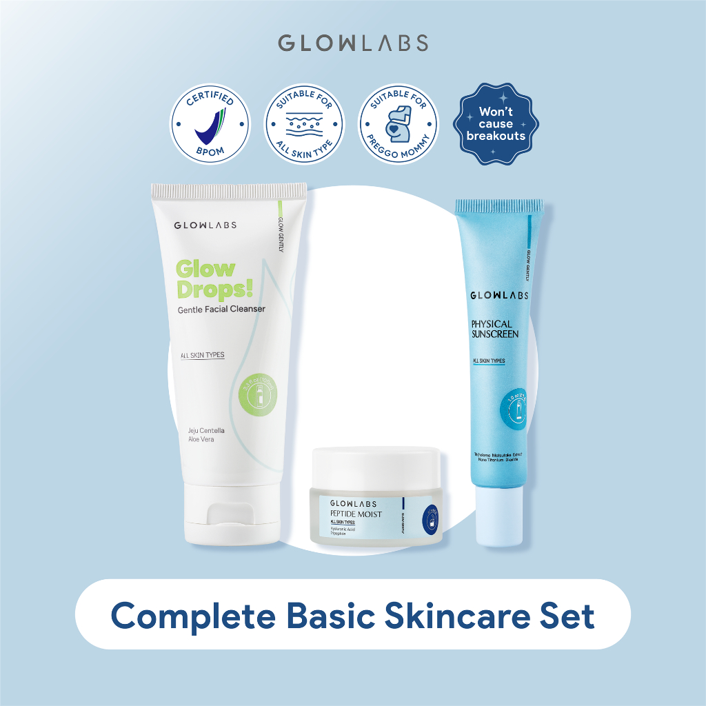 Jual Glowlabs Complete Basic Skincare Set - Glow Drops! Gentle Facial ...