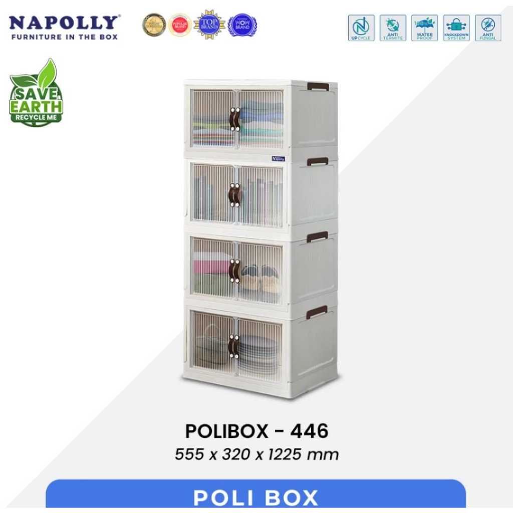 Jual NAPOLLY LEMARI PLASTIK RODA LIPAT POLIBOX | Shopee Indonesia