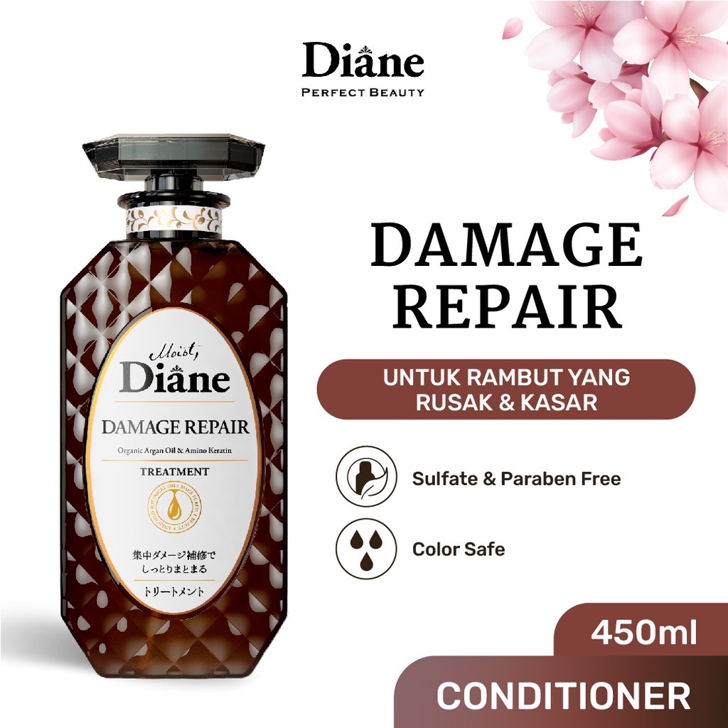 Jual MOIST DIANE Shampoo & Conditioner Treatment Perfect Beauty 450ml ...