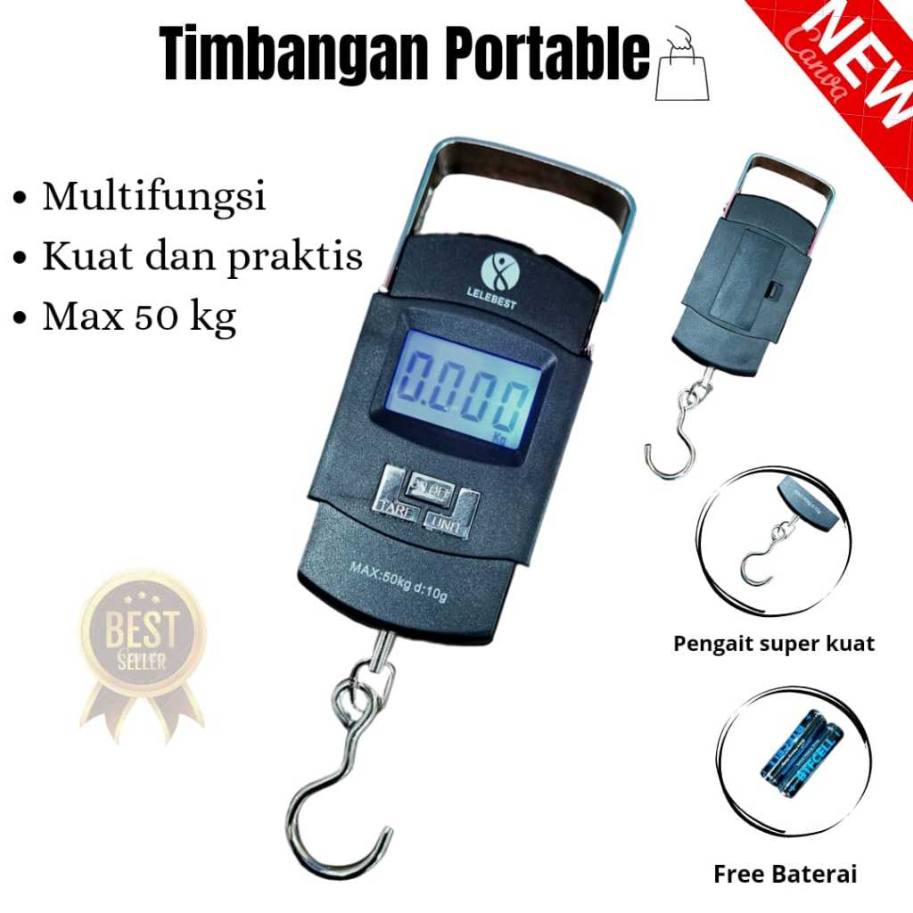 Jual Timbangan Gantung Digital Portable Scale S02B (Timbangan Ikan ...