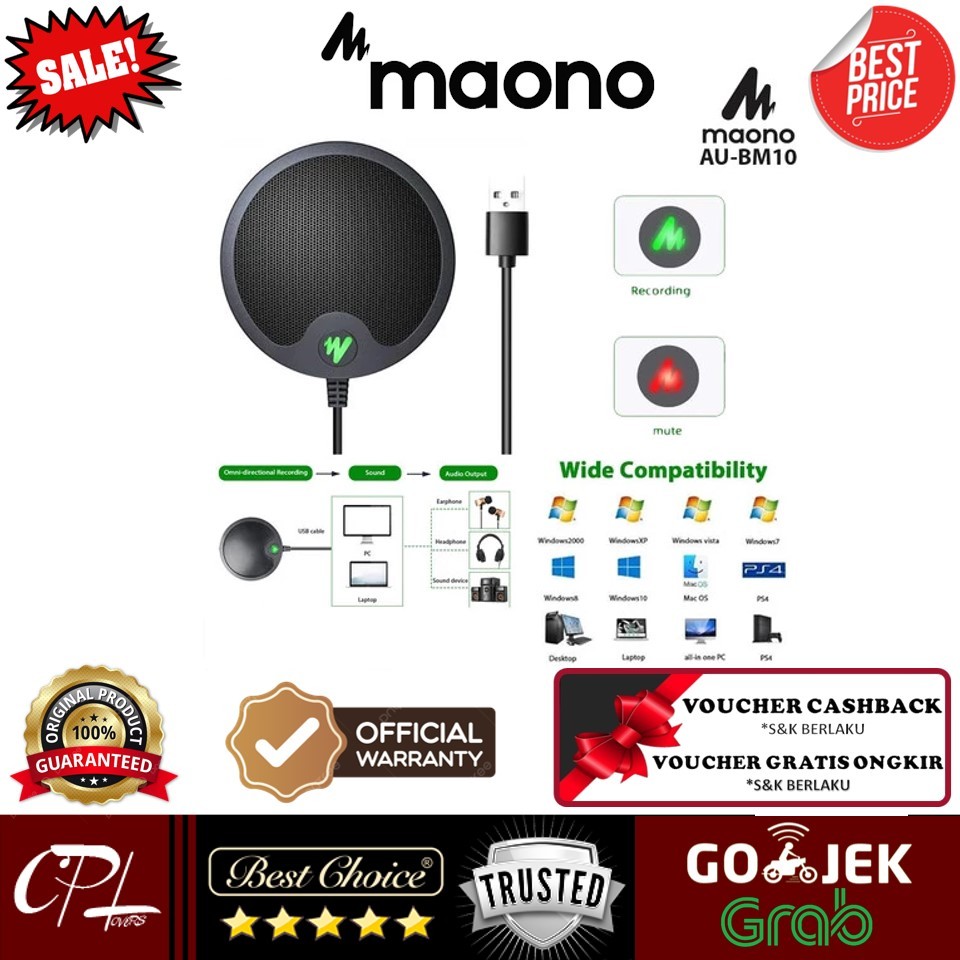 Jual Maono AU-BM10 USB Conference Microphone - GARANSI RESMI | Shopee ...
