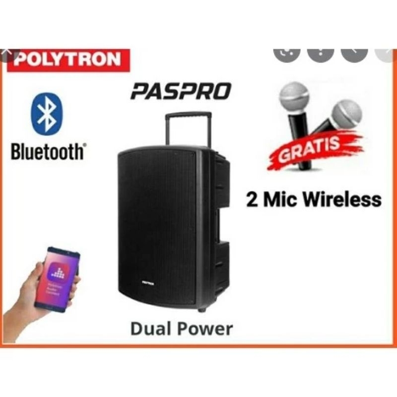 Jual POLYTRON PAS PRO12F3 SPEAKER AKTIF MEETING PORTABLE BLUETOOTH ...