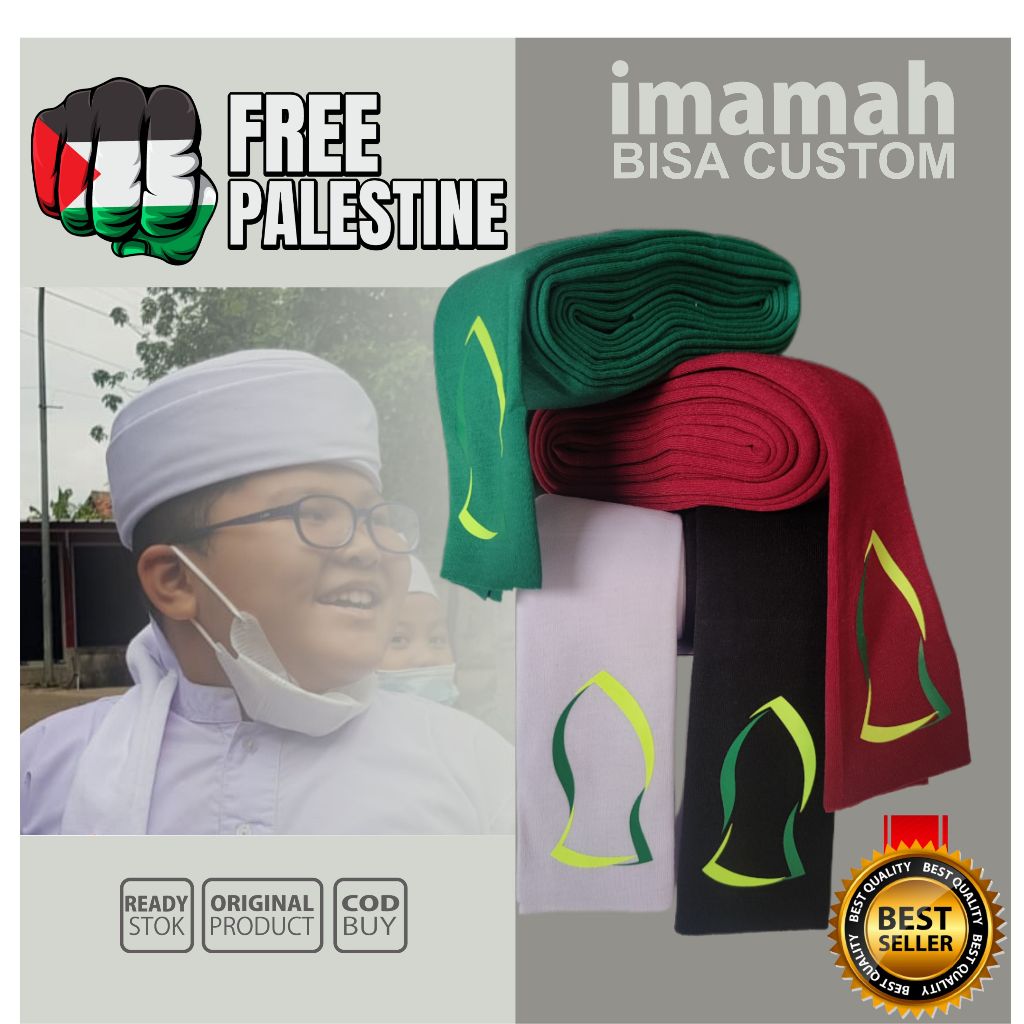 Jual Imamah Logo BISA CUSTOM 7 METER, 5 METER, 3 METER & 1.5 METER ...