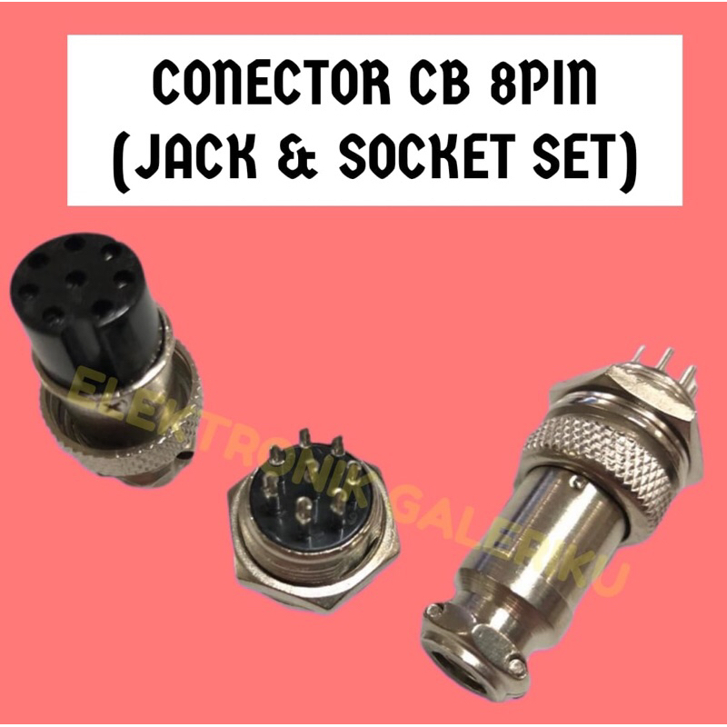 Jual CONECTOR CB BESI 8PIN JACK + SOCKET SET | Shopee Indonesia
