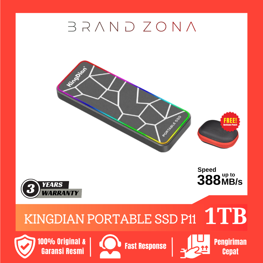 Jual KINGDIAN SSD P11 1TB Portable SSD External Eksternal SSD 1 TB Type ...