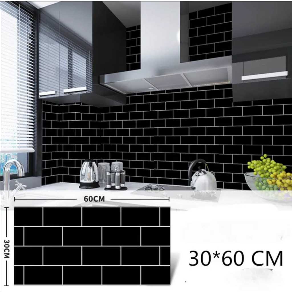 Jual (PAKET 10 LEMBAR) Wallpaper dinding Vinyl Marble 30 x 60 cm 0,3cm ...