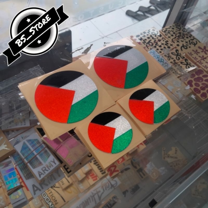 Jual Sticker Palestine CUTTING BENDERA PALESTINA BULAT | Shopee Indonesia