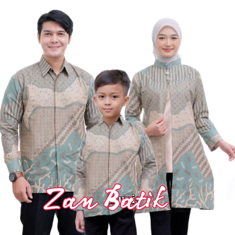 Jual Terbaru Couple Batik Ayah Ibu dan Anak Laki laki Umur 2 - 12 Tahun ...