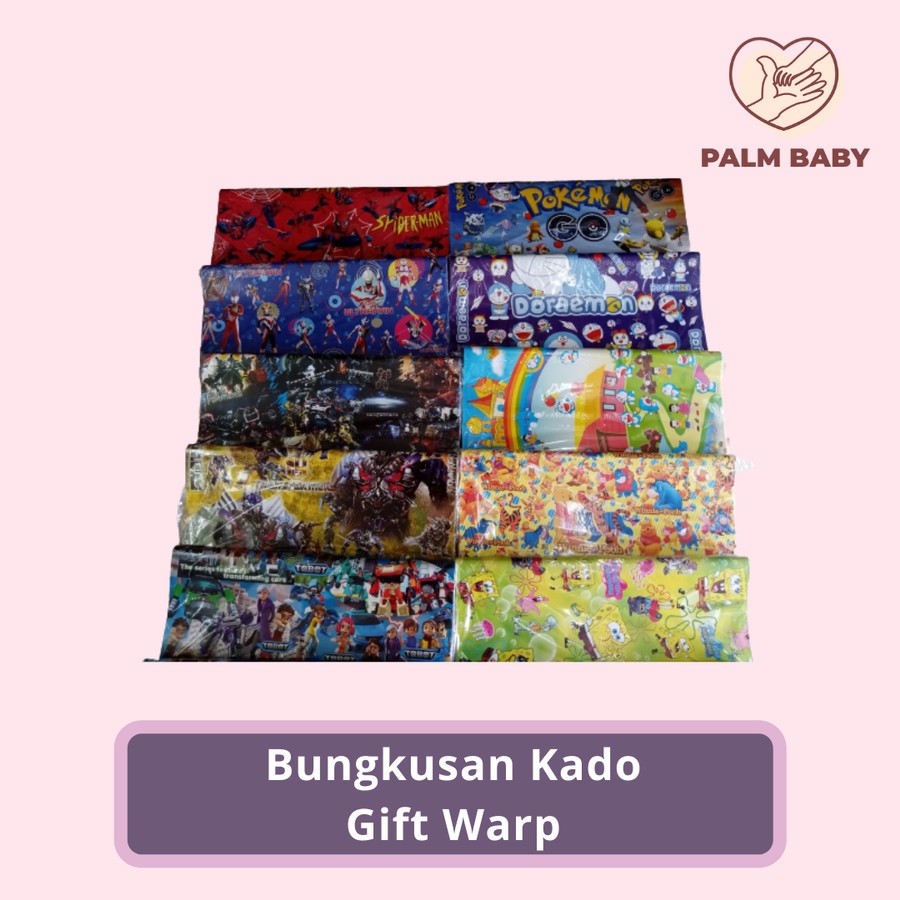 Jual Bungkus kado (Kertas Kado) bonus kartu ucapan FROM & TO | Shopee ...