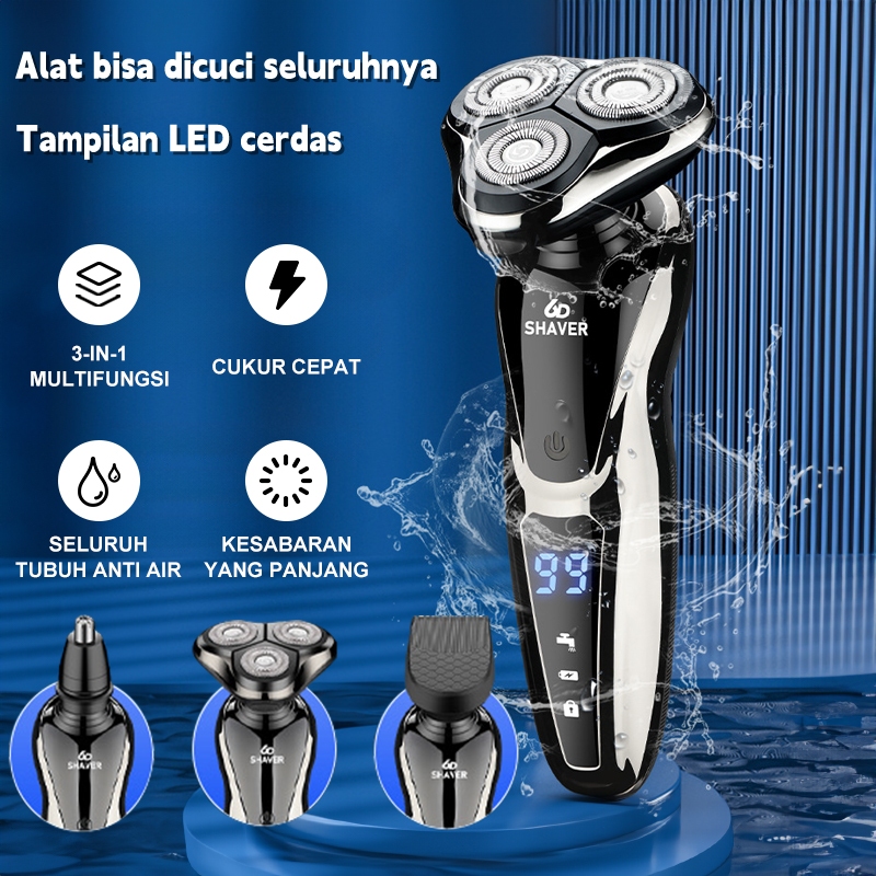 Jual KUCUU Cukuran Jenggot Electric/ pencukur kumis/pencukur jenggot/6D ...