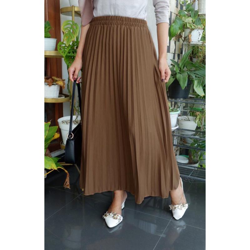 Jual PLISKET skirt by ZALFA outfit / rok wanita murah / rok plisket / rok harian | Shopee Indonesia