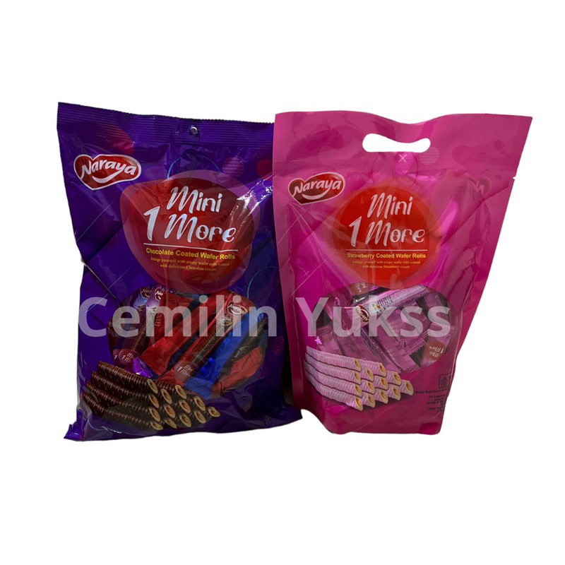 Jual Naraya Mini 1 More Chocolate Wafer Rolls 200-300g Biscuit Coklat ...