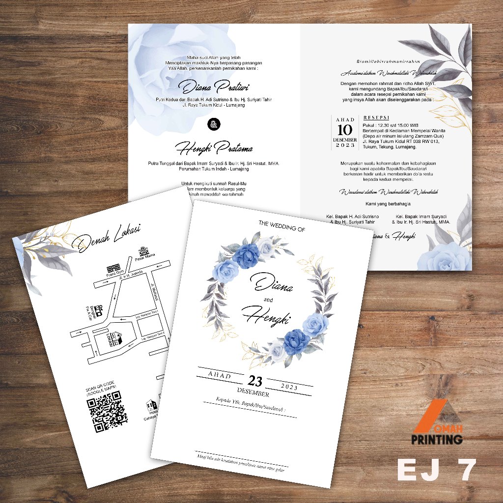 Jual UNDANGAN PERNIKAHAN SIMPLE MEWAH BAHAN JASMINE / BC / UNDANGAN ...